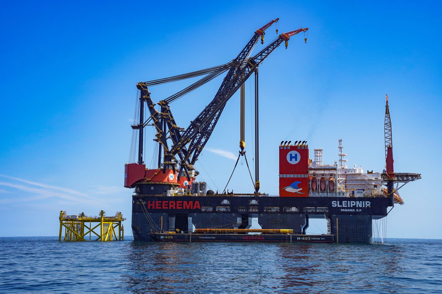 East Anglia THREE offshore converter station jacket beds down in North ...